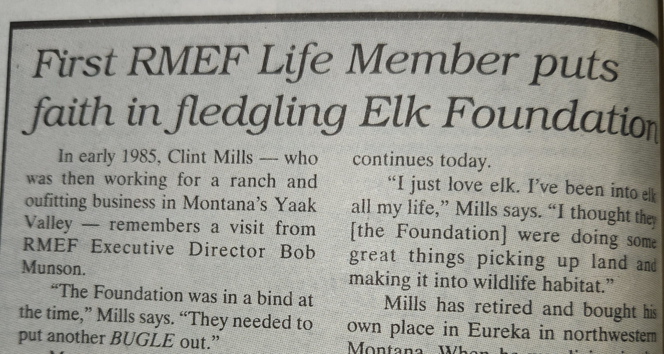 40th Anniversary Throwback: First RMEF Life Member Puts Faith in ...